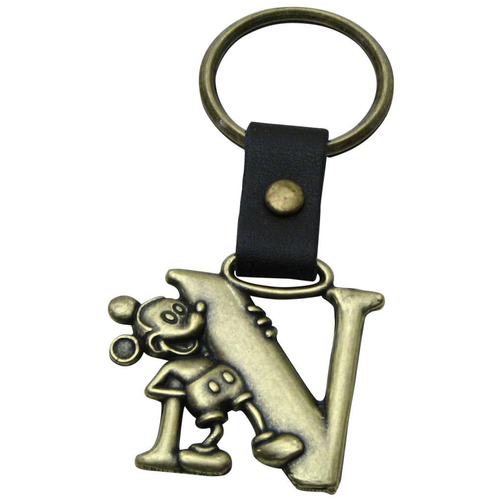 Mickey Mouse Letter N Brass Key Chain - Walmart.com
