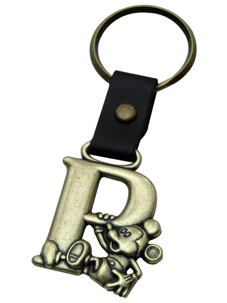 Mickey Mouse Letter P Brass Key Chain - Walmart.com
