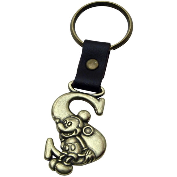 Mickey Mouse Letter S Brass Key Chain - Walmart.com
