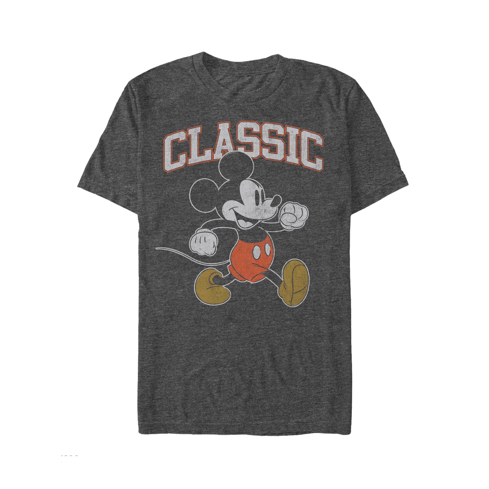 Mickey Mouse Men's & Big Men's Graphic Tee Shirt, Sizes S-3XL,Ash Grey ...