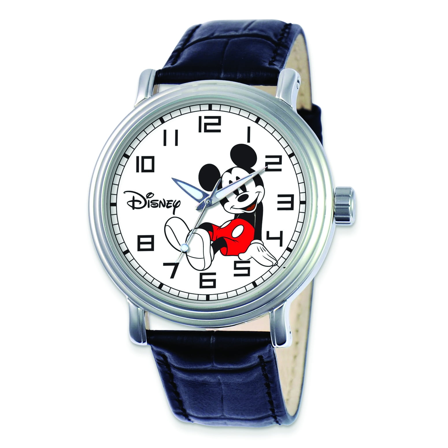 Mickey Mouse Men's Vintage Watch, Black Strap - Walmart.com