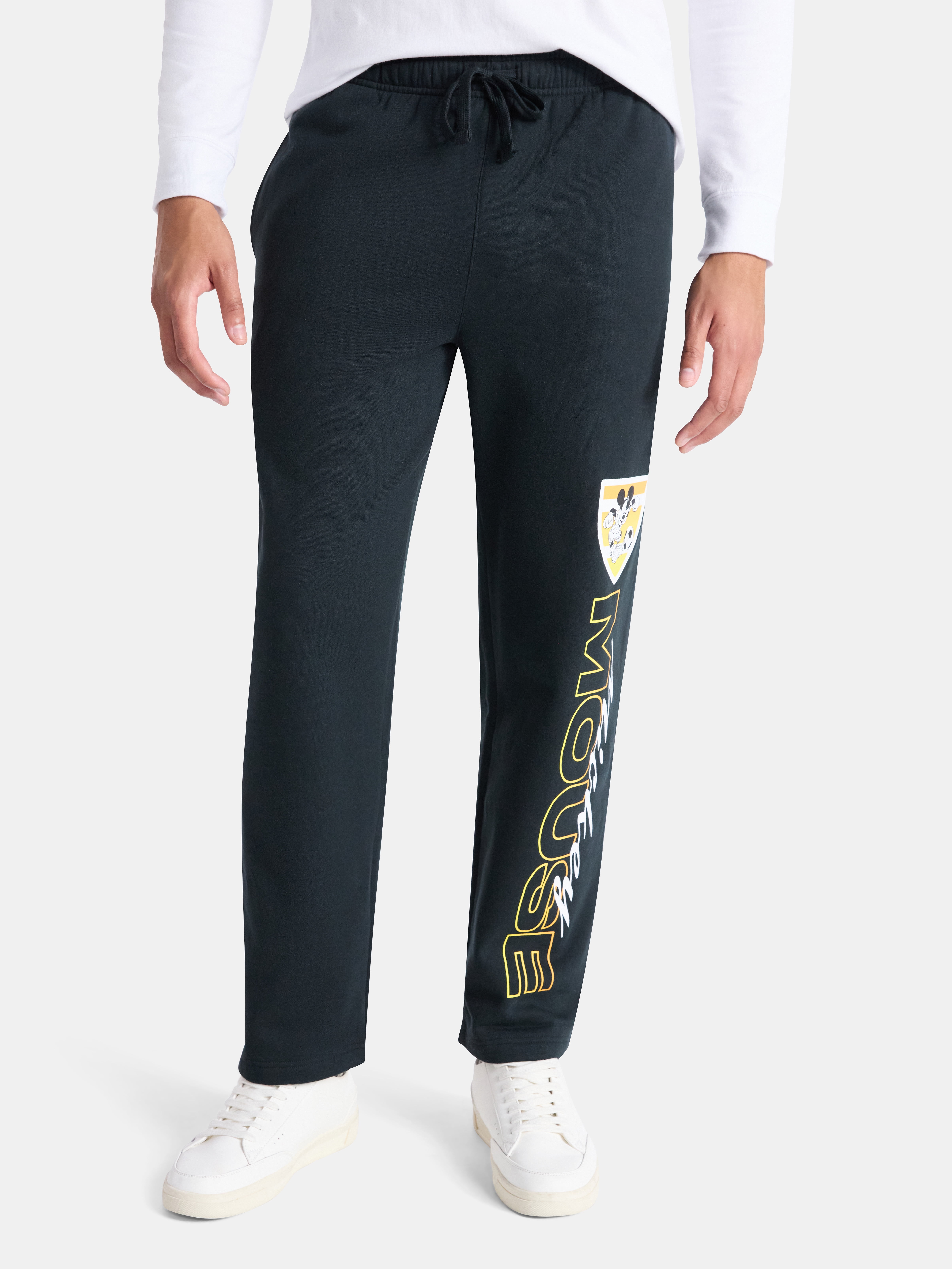 Mickey Mouse Men's and Big Men's Athletic Fleece Sweatpants, Sizes XS ...