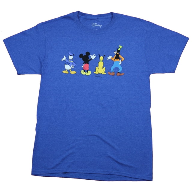 Mickey Mouse Mens T-Shirt - Donald Duck Goofy & Mickey Waving Goodbye ...