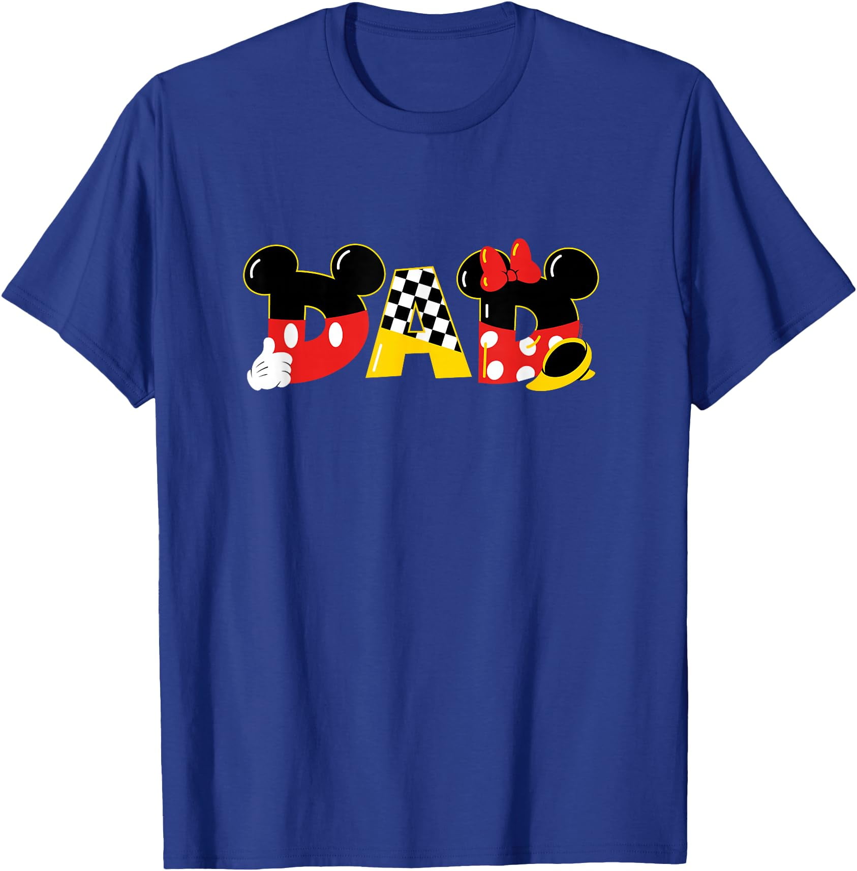 Mickey Mouse & Minnie Mouse Dad Father’s Day Birthday DTG Print Unisex ...
