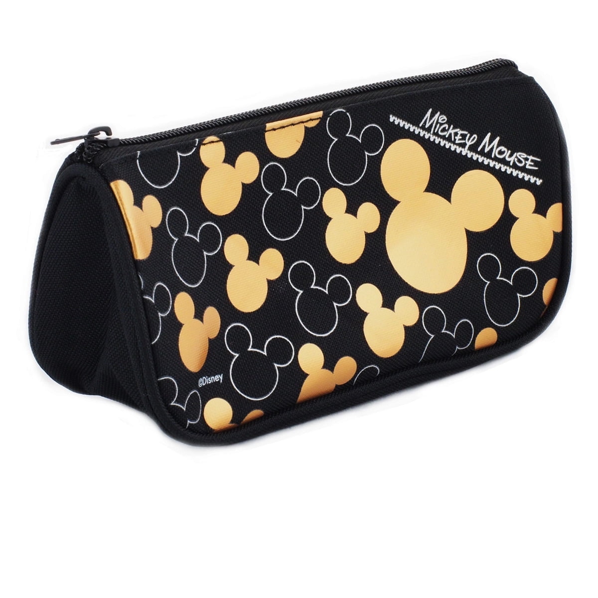 Mickey Mouse Multi Purpose Triangle Style Black Gold Pencil Case ...