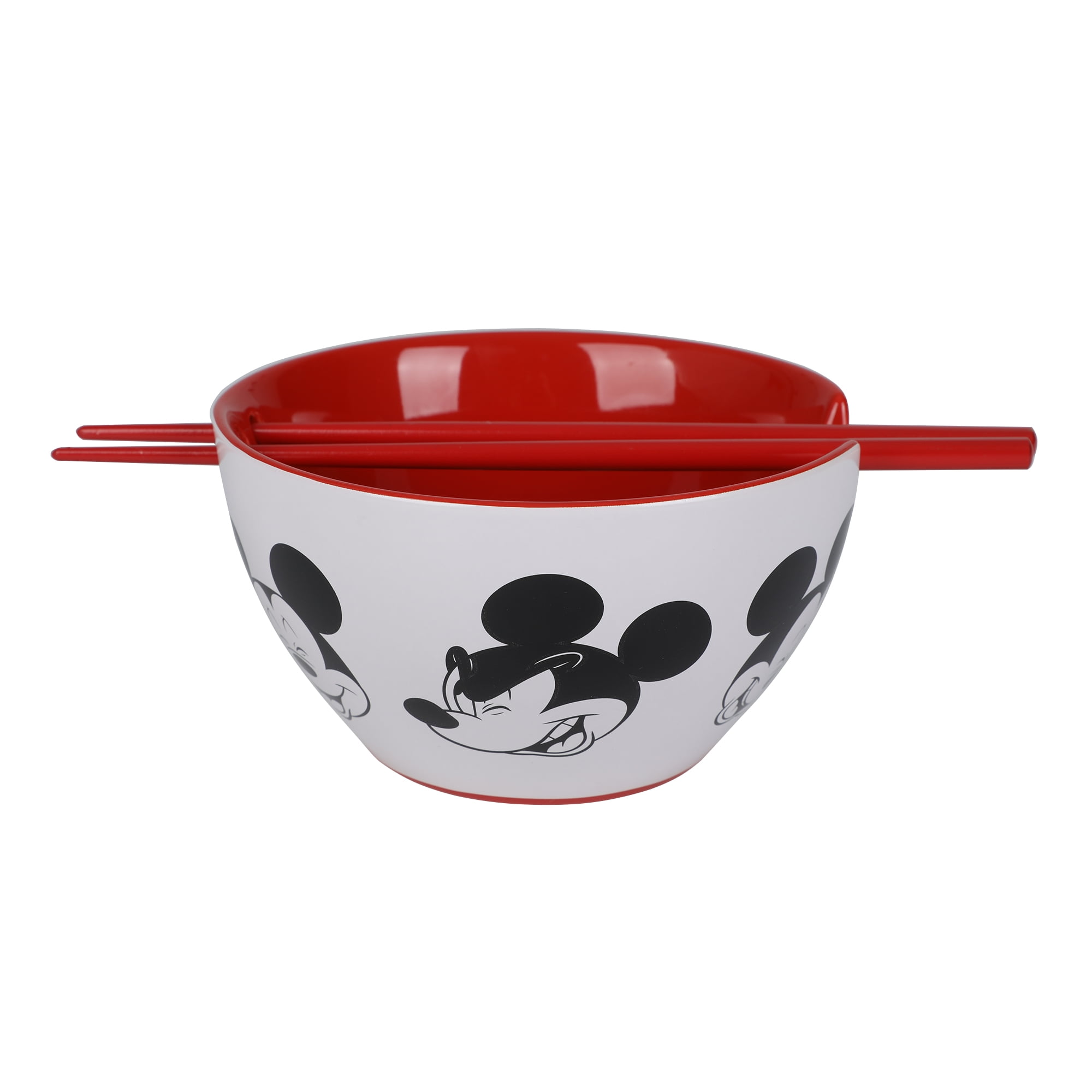 Bioworld Mickey Mouse Ceramic Ramen Bowl, Includes Chopsticks ...