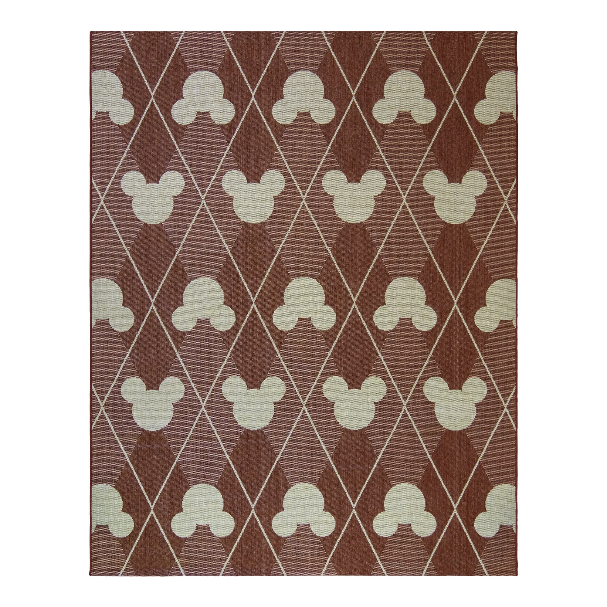 Mickey Mouse Outdoor Rug Argyle Red Grain - Walmart.com
