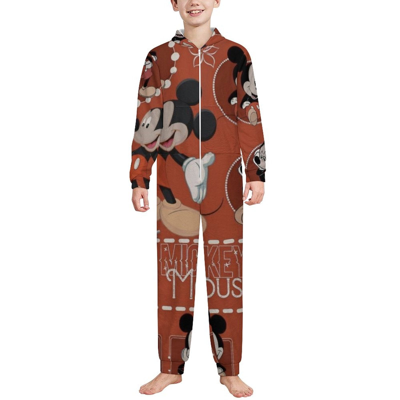 Mickey Mouse Pajamas Girls Boys Flannel Onesie Animal One-Piece ...