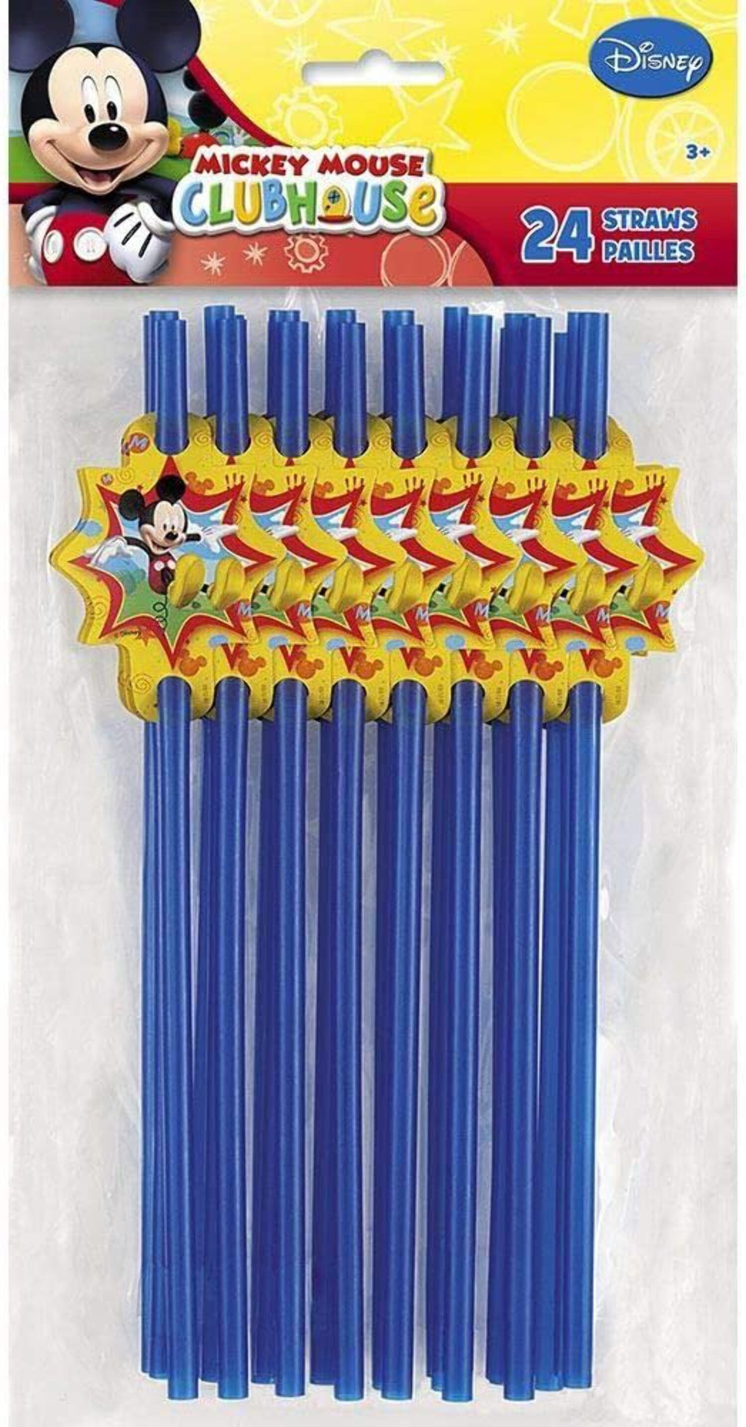 Unique Industries Mickey Mouse Party Straws, 24ct, Colorful Designs ...