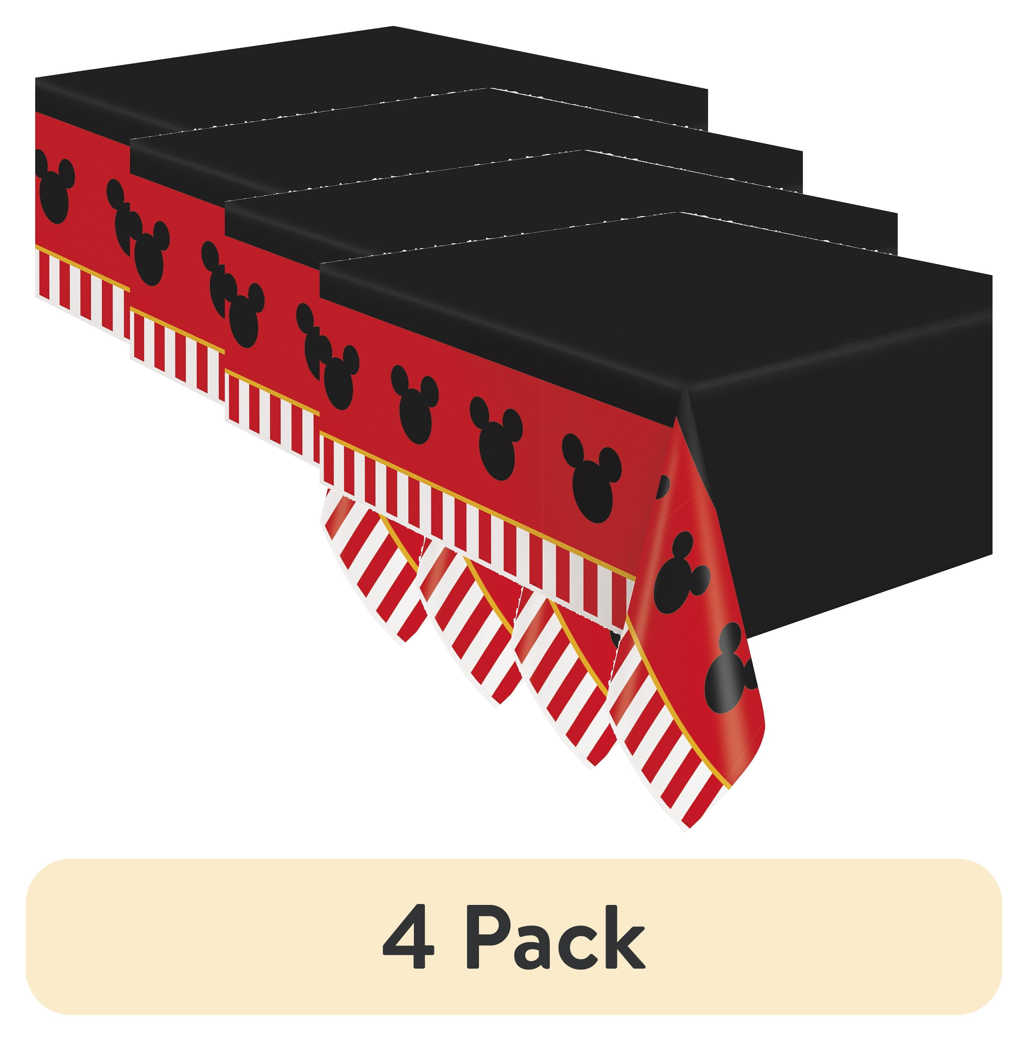 (4 pack) Mickey Mouse Plastic Party Tablecloth, 84 x 54in - Walmart.com