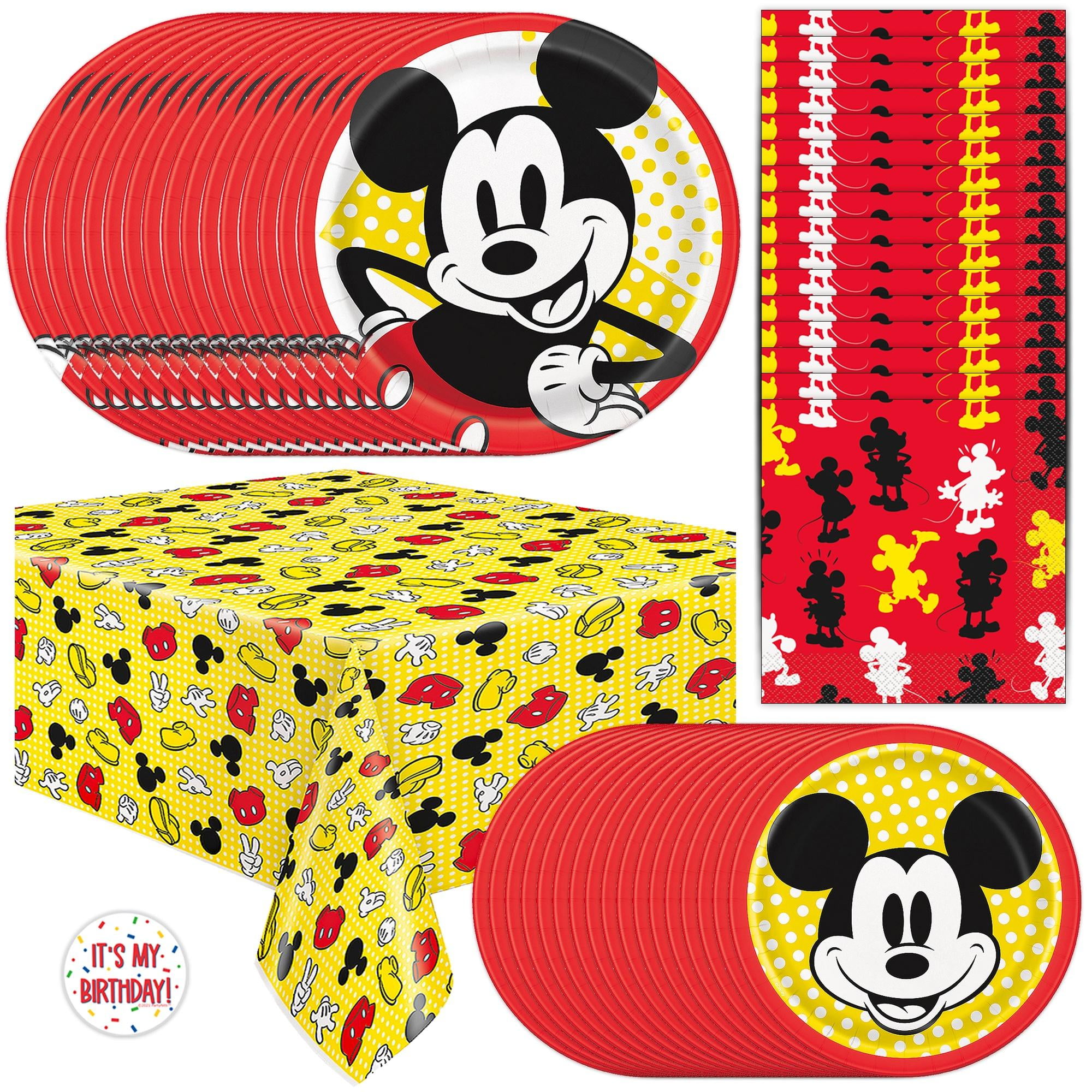 Mickey Mouse Plates & Napkins | Serves 16 Guests | Mickey Mouse Party ...