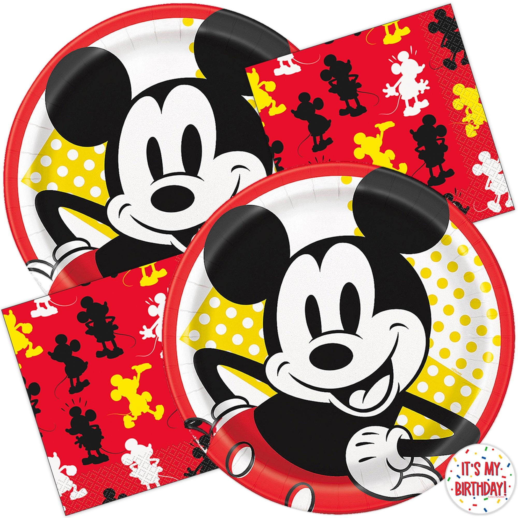 Mickey Mouse Plates and Napkins | Serves 16 Guests | Mickey Mouse Party ...