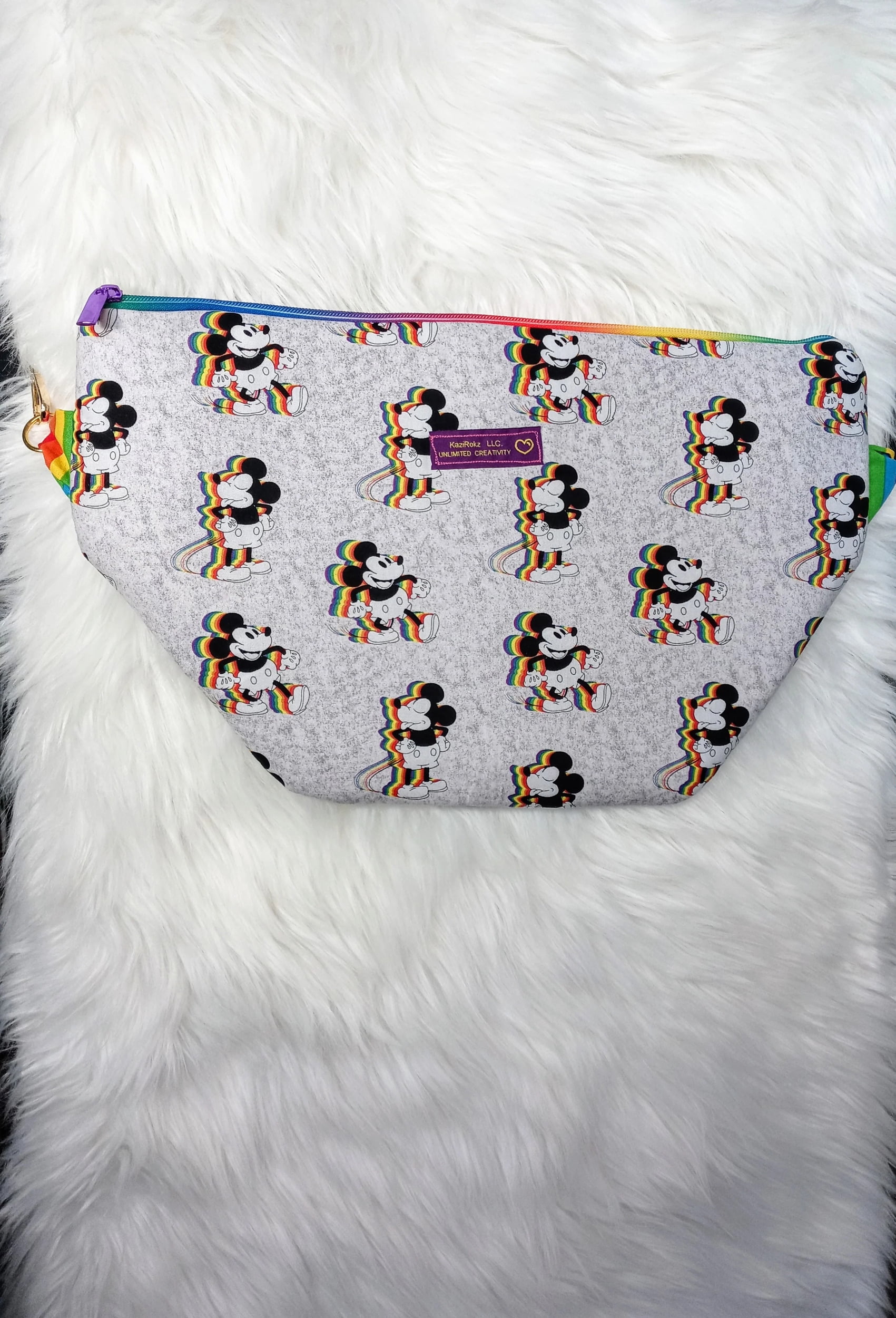 Mickey Mouse Rainbow ? Bum Bag (Jumbo / Extra Large) Gray / Rainbow ...