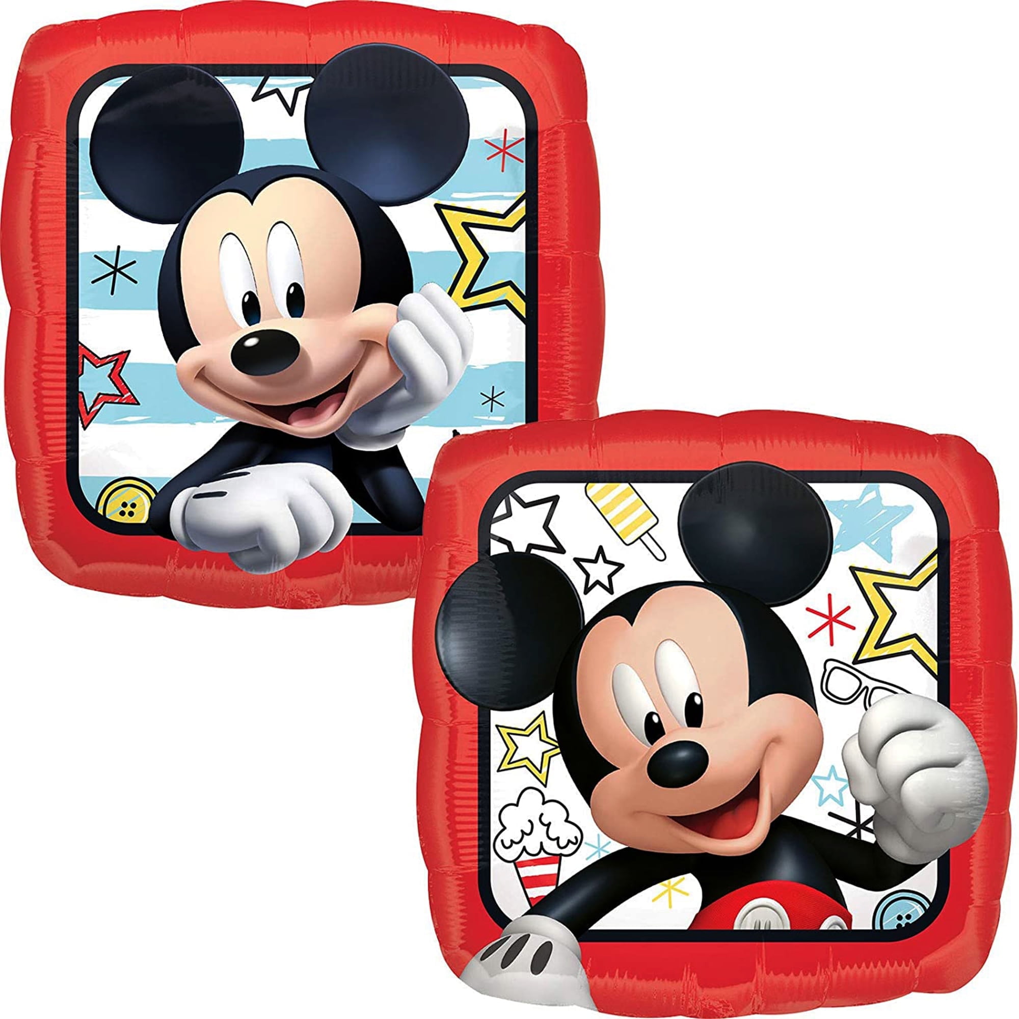 Mickey Mouse Red Square Roadster Foil Balloon 18" - Walmart.com