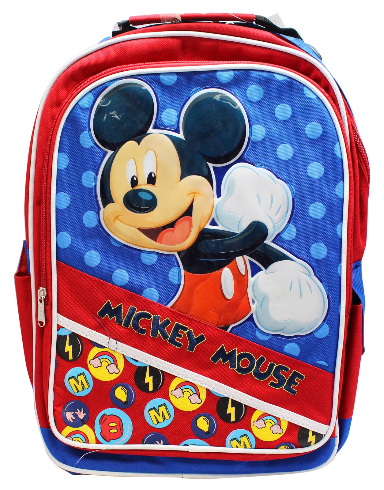 Mickey Mouse Red and Blue Colored Full Sze Backpack (16in) - Walmart.com