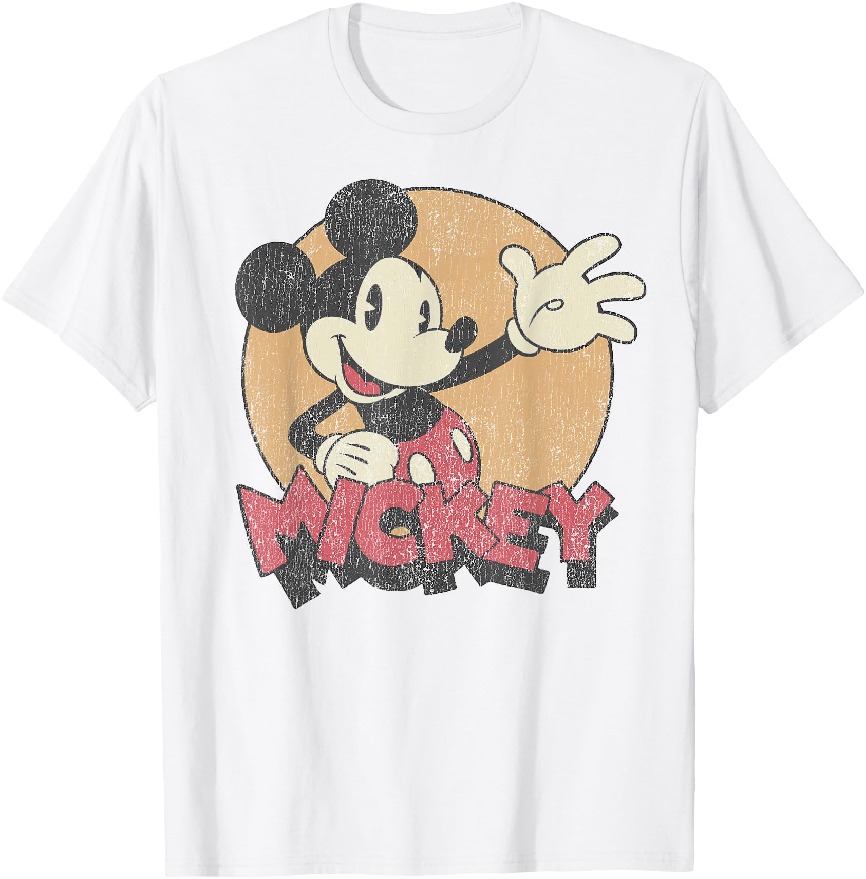 Mickey Mouse Retro Distressed Men Women Kids T-Shirt,Dark Heather color ...