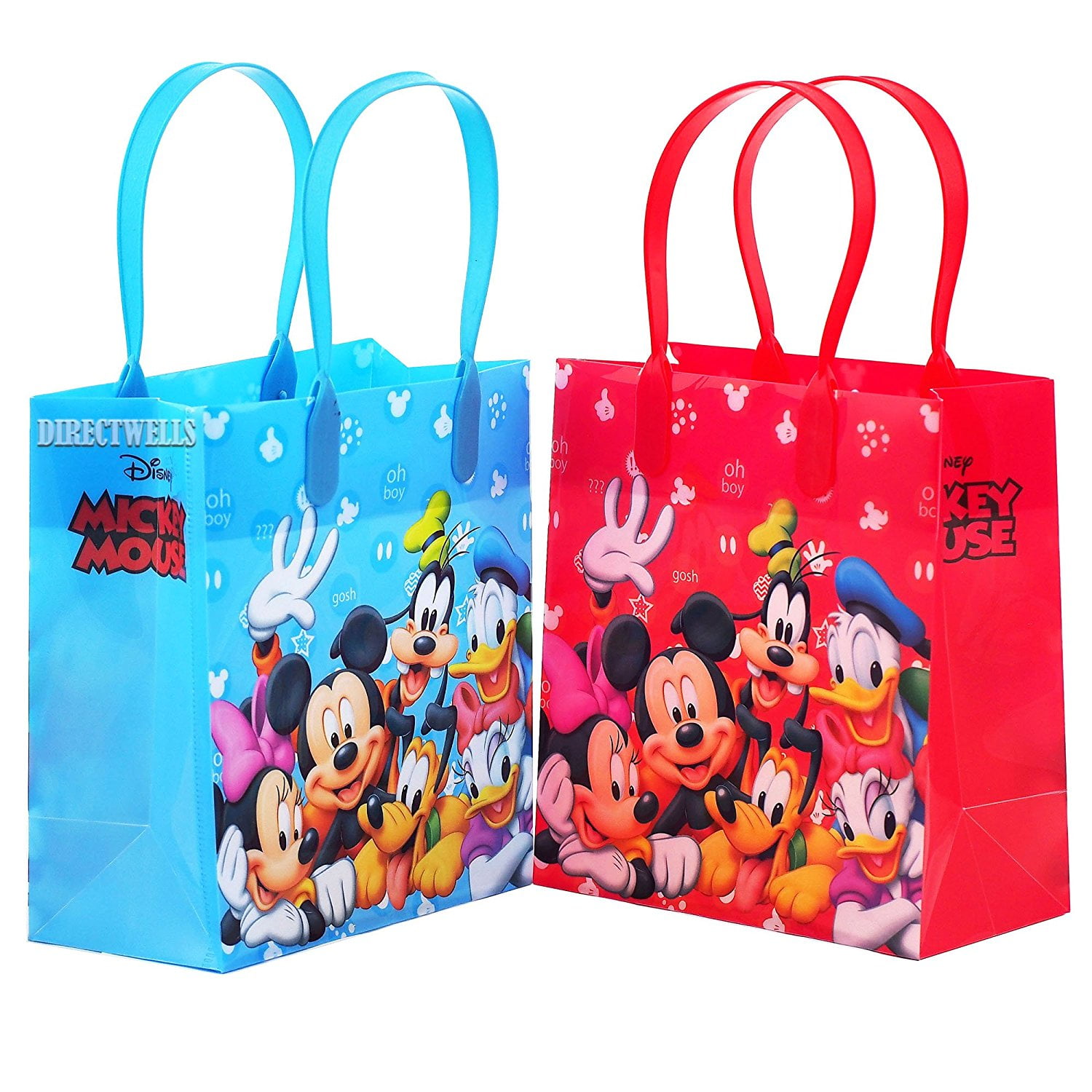 Mickey Mouse Reusable Gift Bags, 12-Pack, 6.5" x 6.5" x 3" in, Party ...