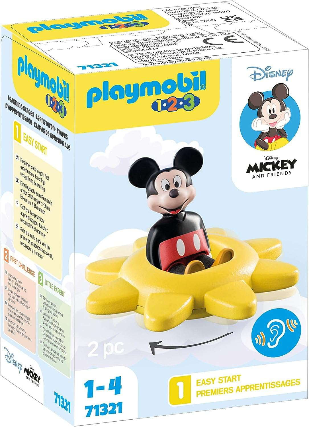 Playmobil 1.2.3. Disney: Mickey's Spinning Sun w/Rattle - Walmart.com