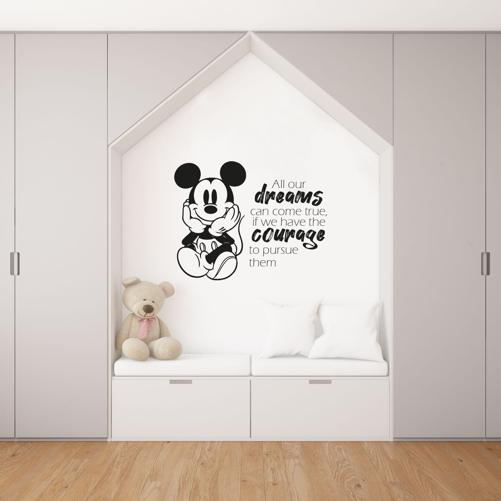 Mickey Mouse Silhouette All Our Dreams Can Come True, If We Have The ...