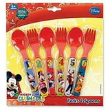 Disney Mickey Mouse Fork and Spoon Set, 6 Pieces, For Babies 6+ Months ...