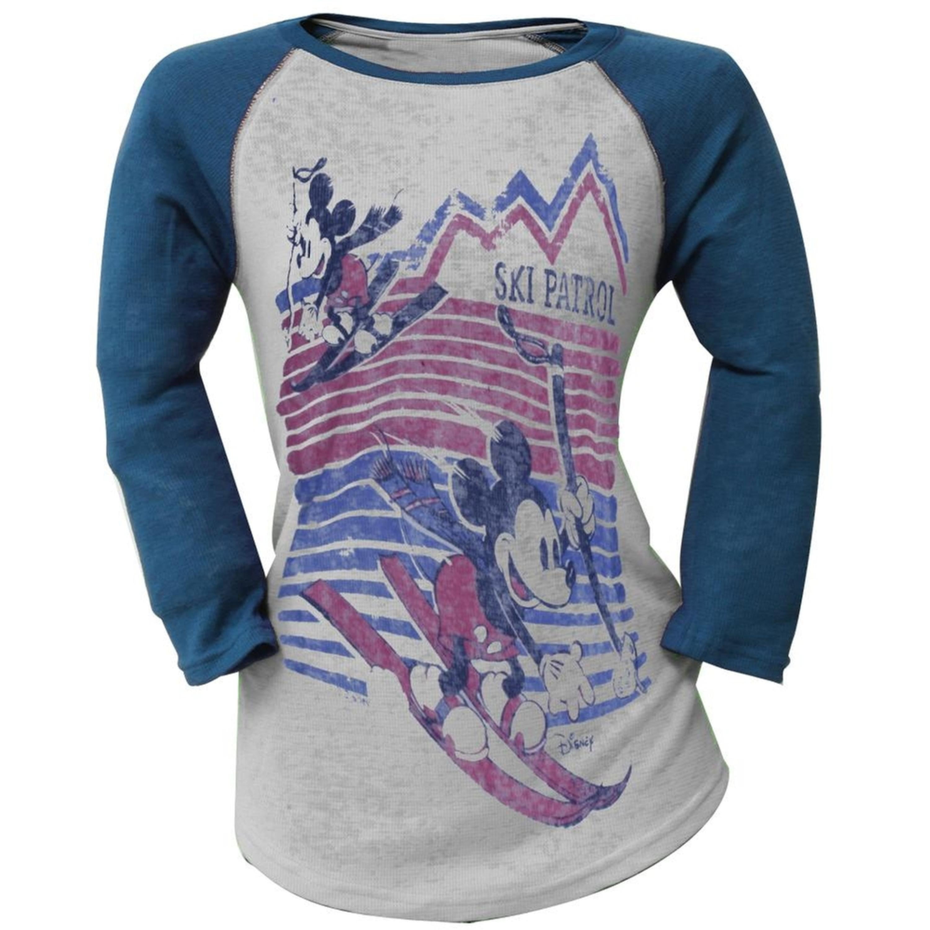 Mickey Mouse - Ski Patrol Juniors Raglan - Medium - Walmart.com