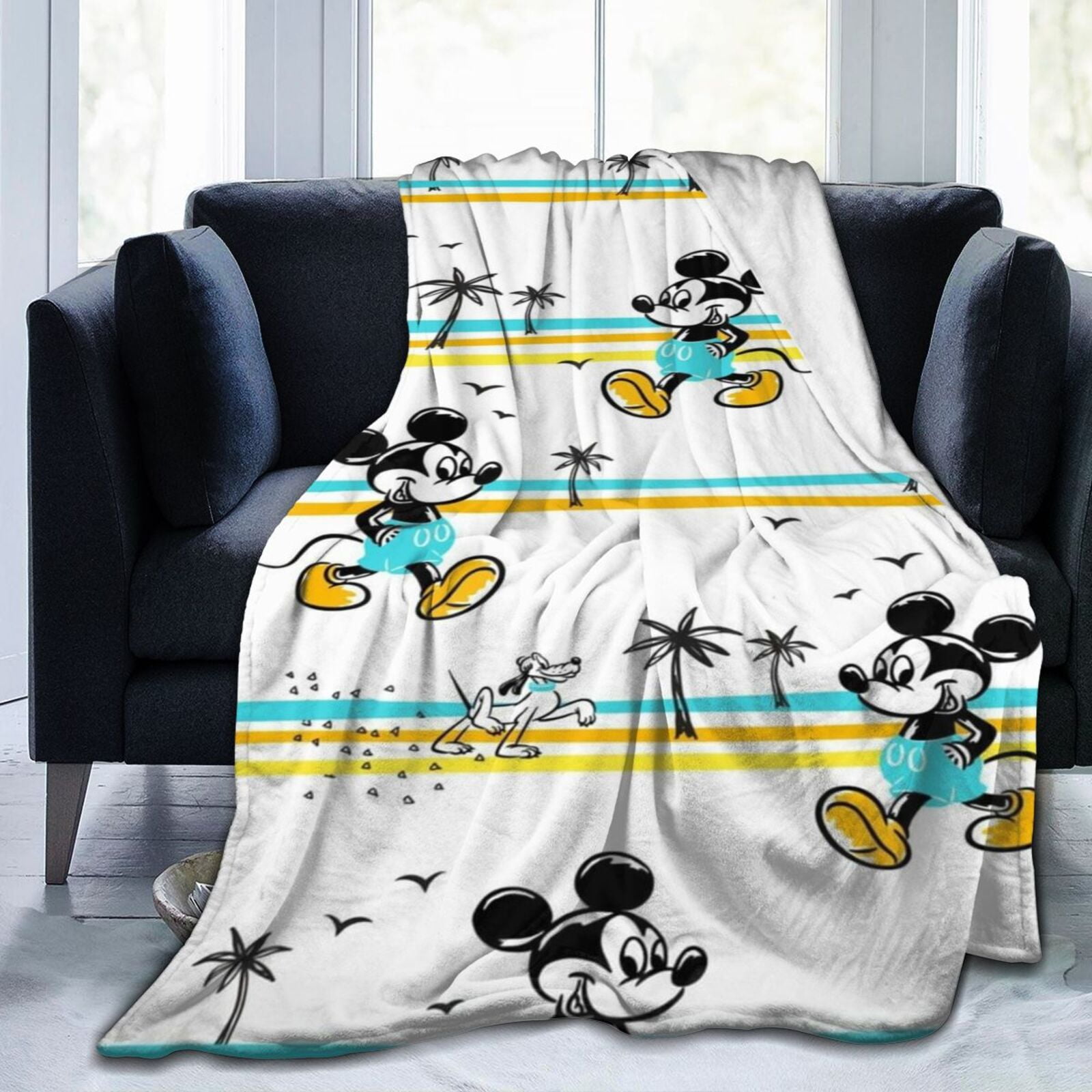 Mickey Mouse Throw Blankets 40"X30" Lightweight Cozy Soft Warm Flannel ...