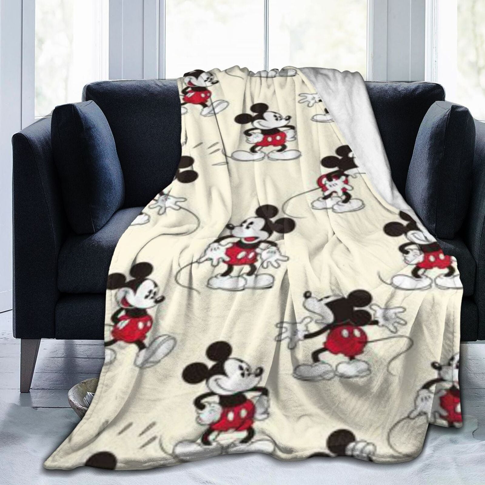 Mickey Mouse Throw Blankets 40"X30" Lightweight Cozy Soft Warm Flannel ...