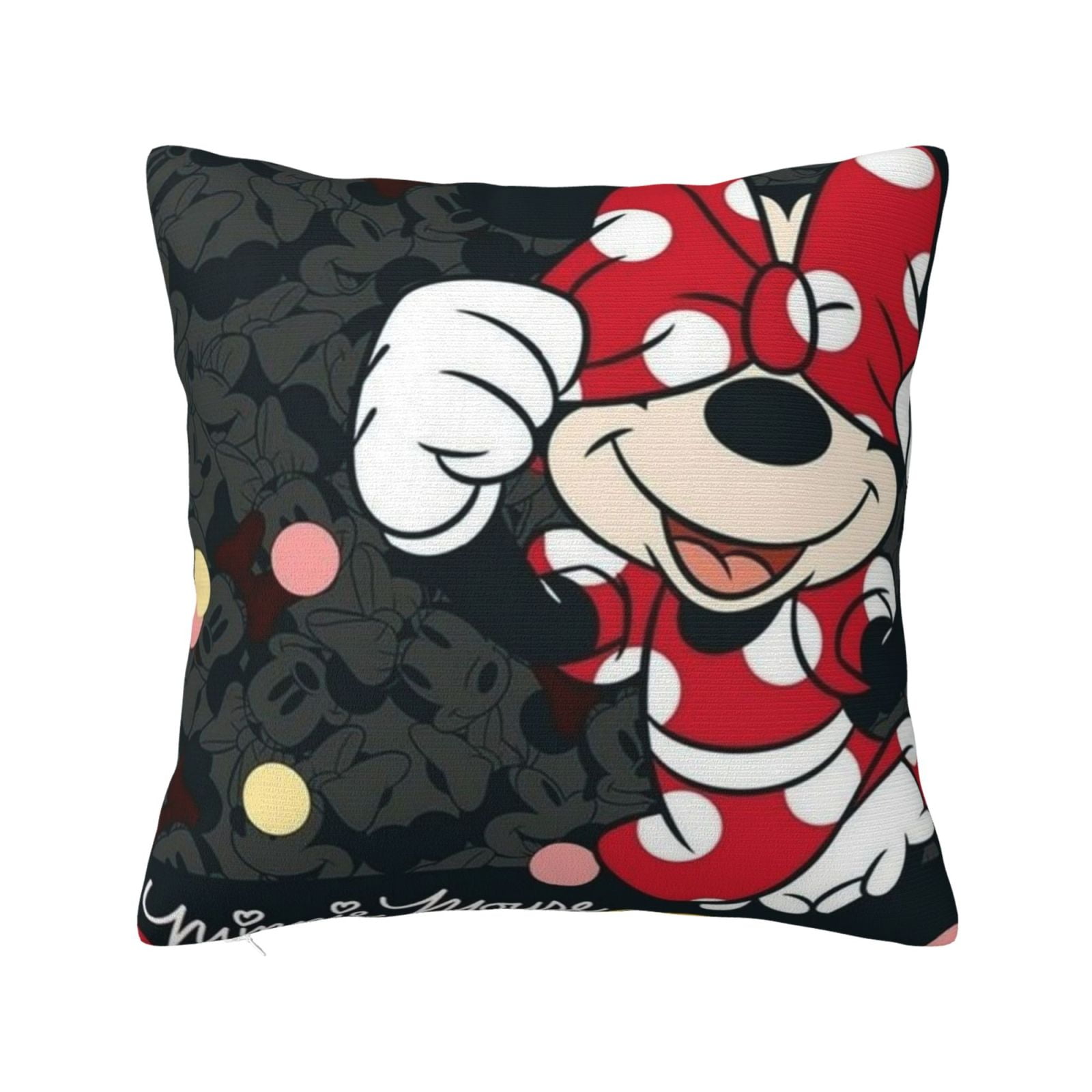 Mickey_Mouse Throw Pillow Covers Faux Fur Plush Throw Pillow Covers ...