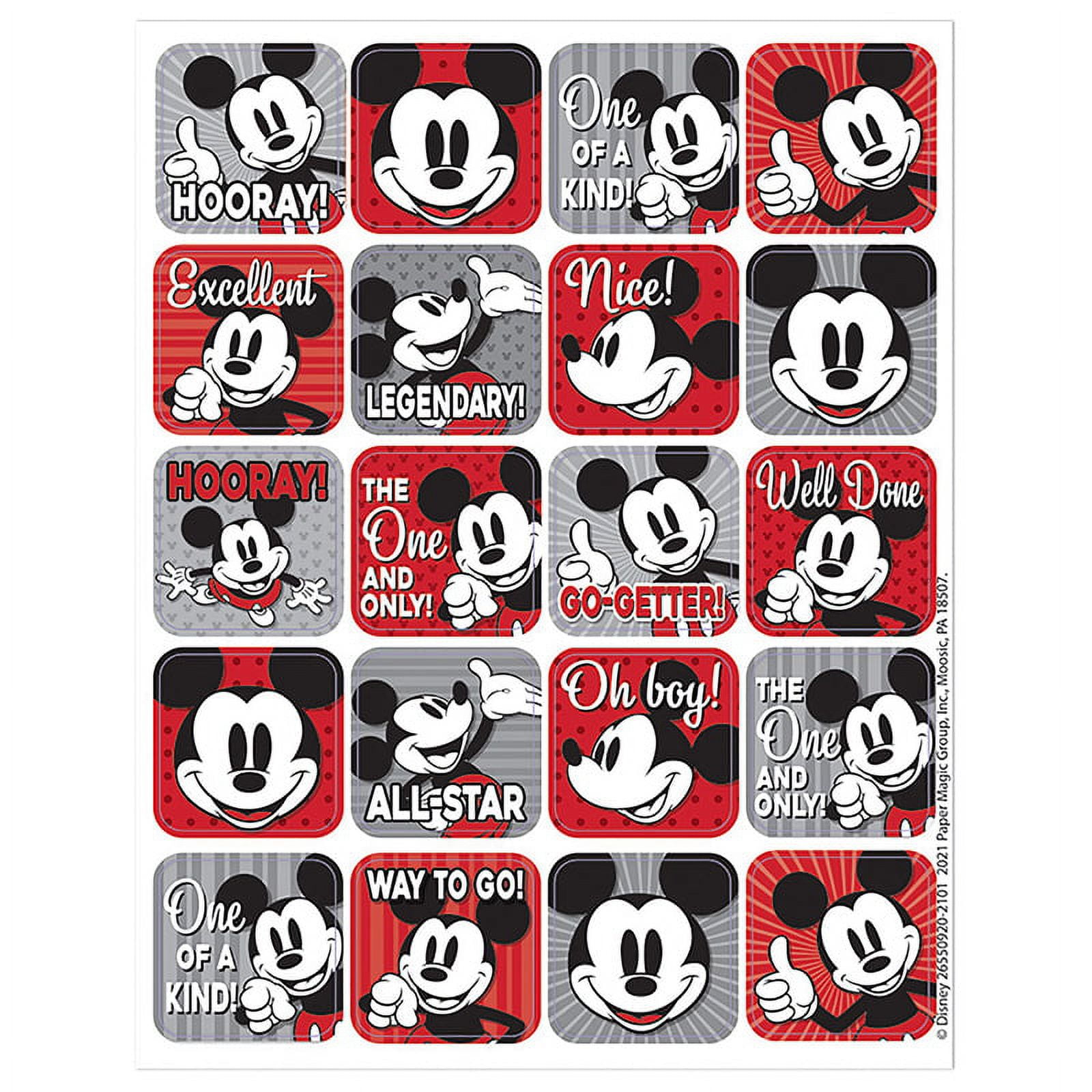 Mickey Mouse Throwback Theme Stickers, Pack of 120 | Bundle of 10 Packs ...