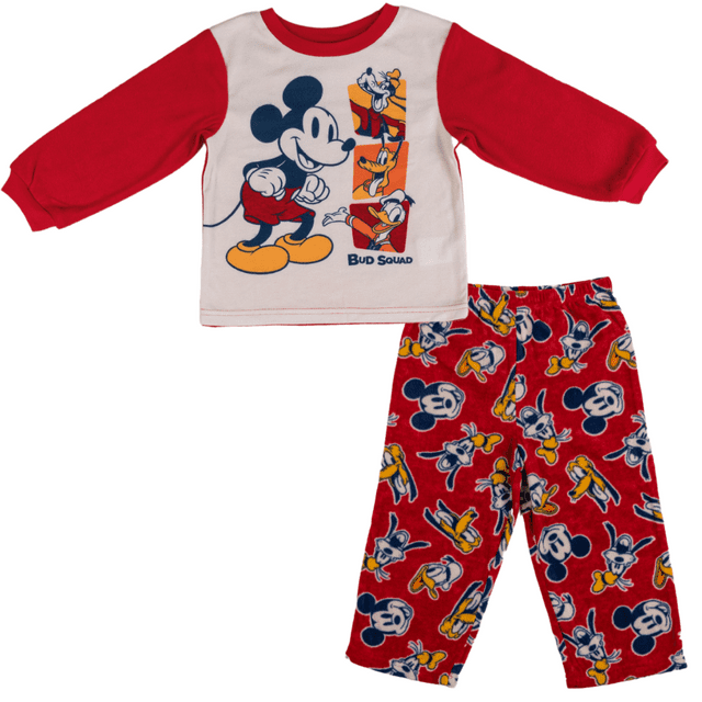 Disney's Mickey Mouse 2-Piece Pajama Set for Toddler Boys, Long Sleeve ...