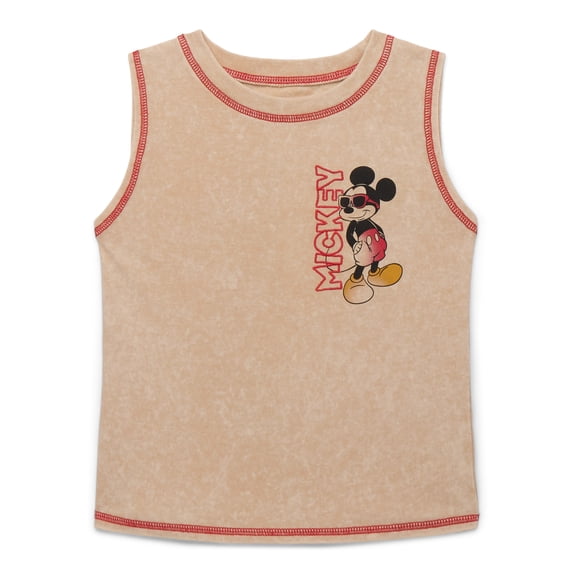 Mickey Mouse Toddler Boy Tank Top with Front and Back Graphics, Sizes ...