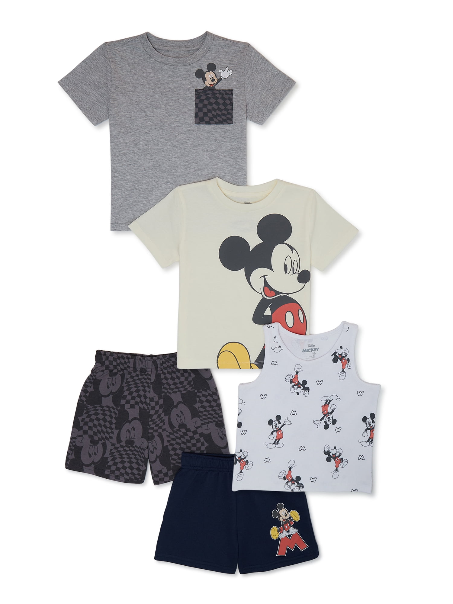 Mickey Mouse Toddler Boys Outfit Set, 5-Piece, Sizes 12M-5T - Walmart.com