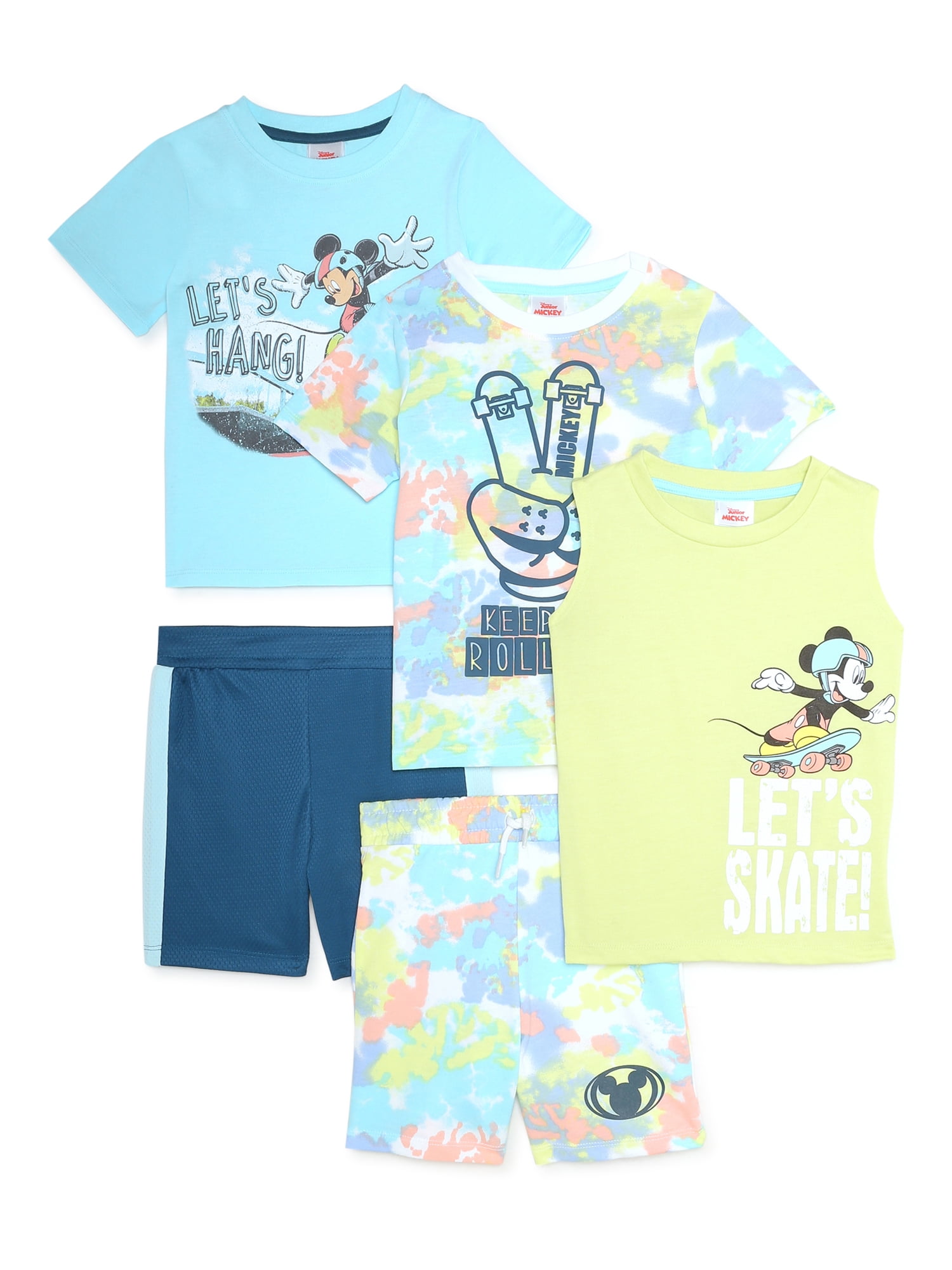 Mickey Mouse Baby and Toddler Boys T-Shirts, Tank-Top, and Shorts, 5 ...