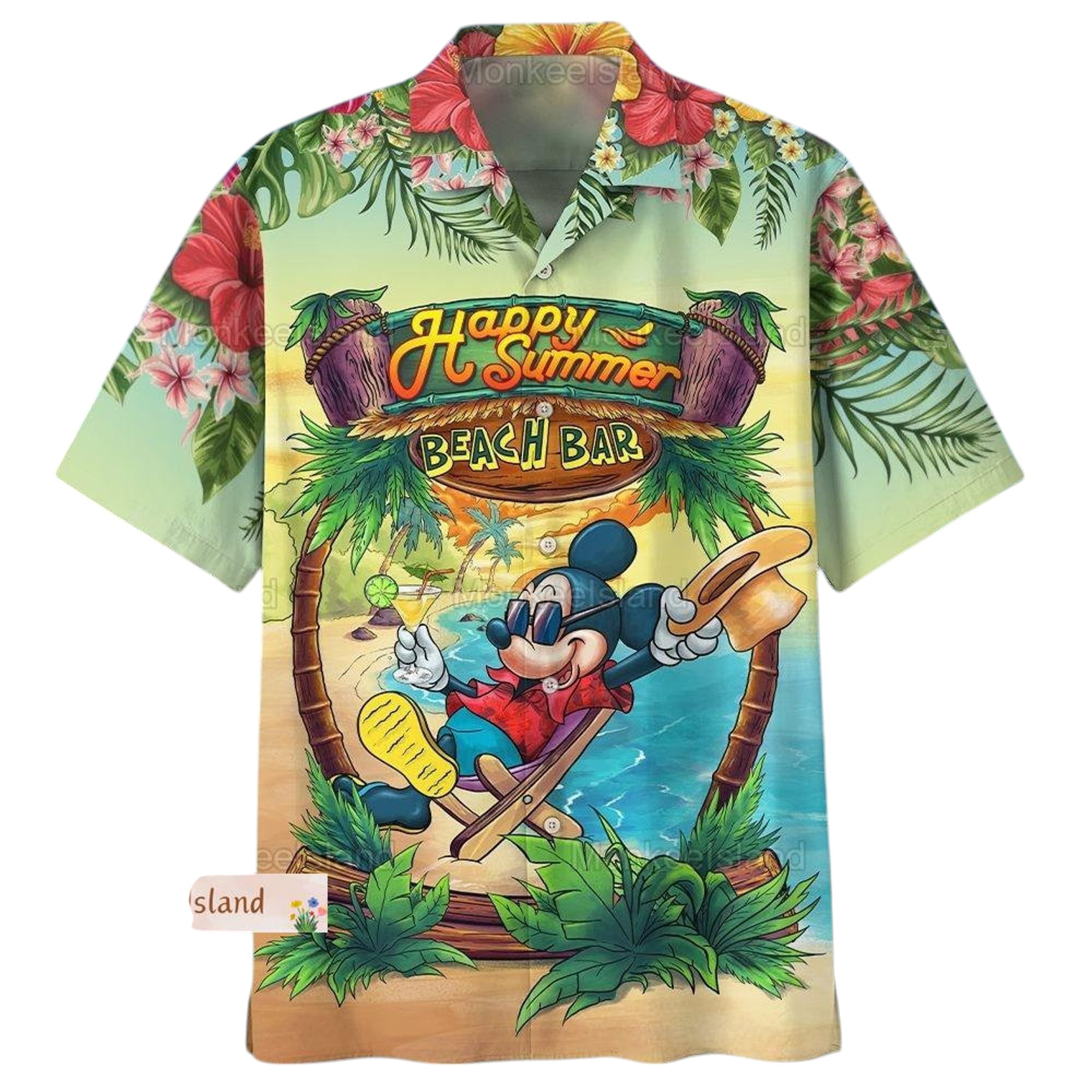 Mickey Mouse Tropical Hawaiian Shirt, Funny Summer Vacation Disney ...