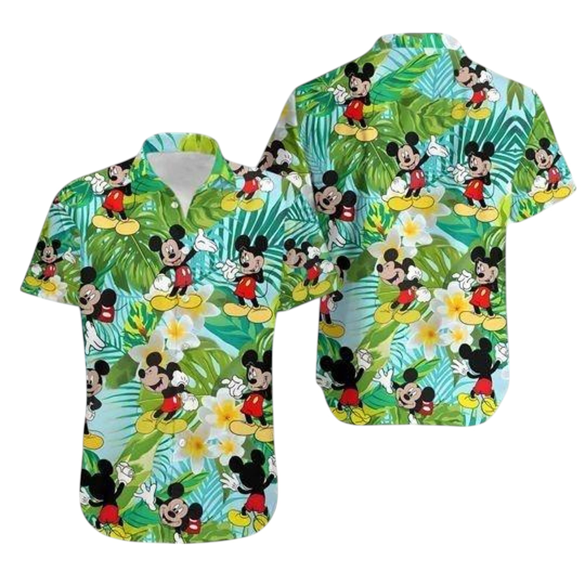 Mickey Mouse Tropical Hawaiian Shirt Summer Vacation Beach - Walmart.com