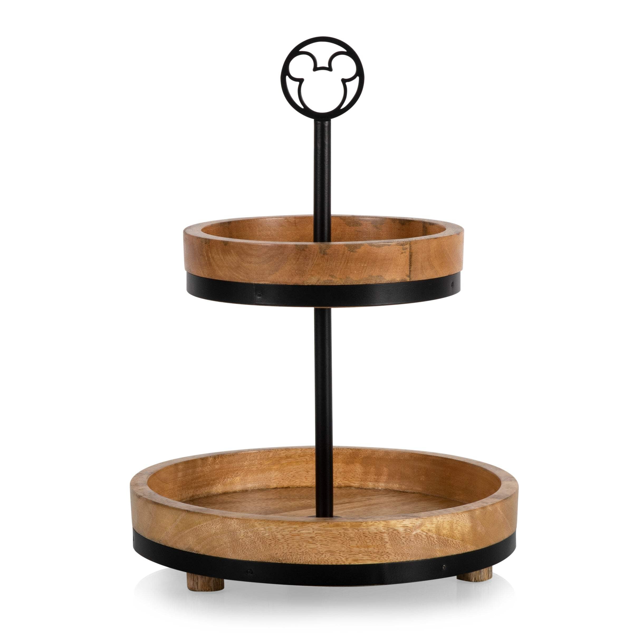 Mickey Mouse - Two Tier Serving Tray, Mango Wood - Walmart.com