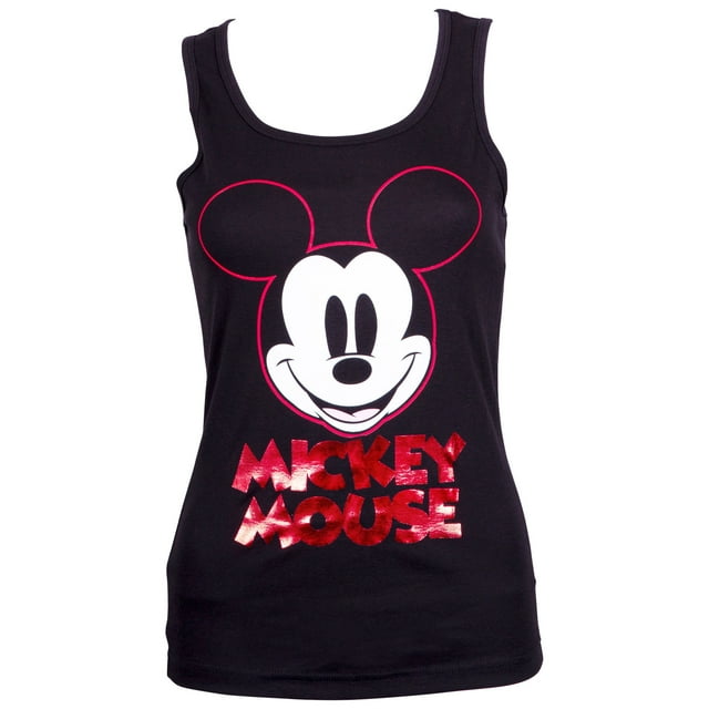 Mickey Mouse Women's Black Red Foil Tank Top-XLarge - Walmart.com