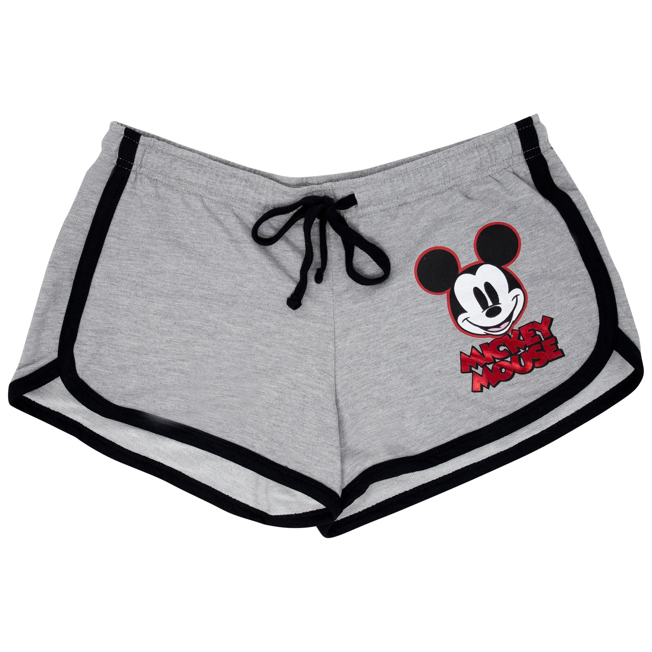 Mickey Mouse Women's Grey Red Foil Shorts-Medium - Walmart.com