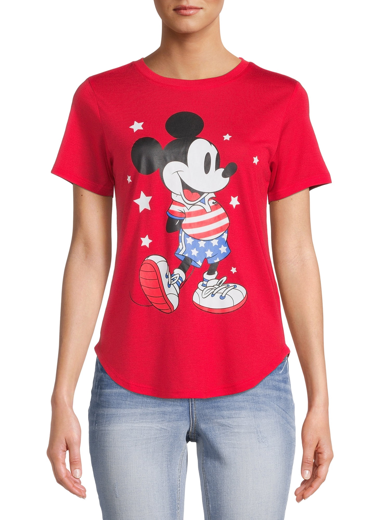 Mickey Mouse Women's Graphic T-Shirt with Short Sleeves - Walmart.com