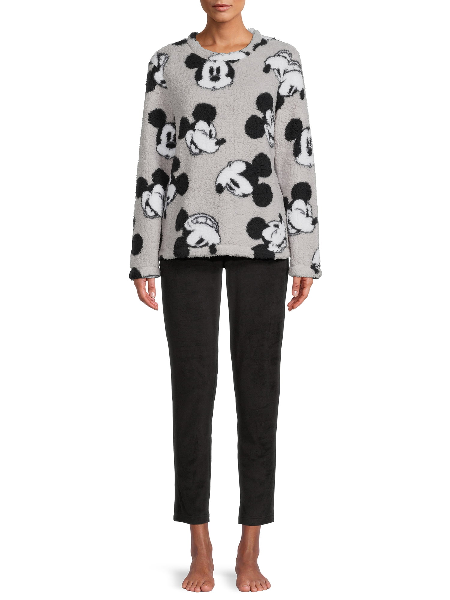 Mickey Mouse Women's and Women's Plus License Pajama 2 Piece Set ...