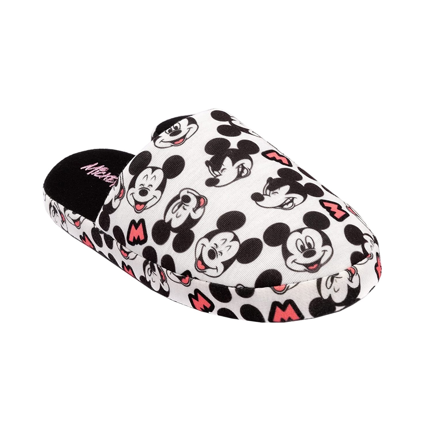 Mickey Mouse Womens All Over Logo Slippers - Walmart.com