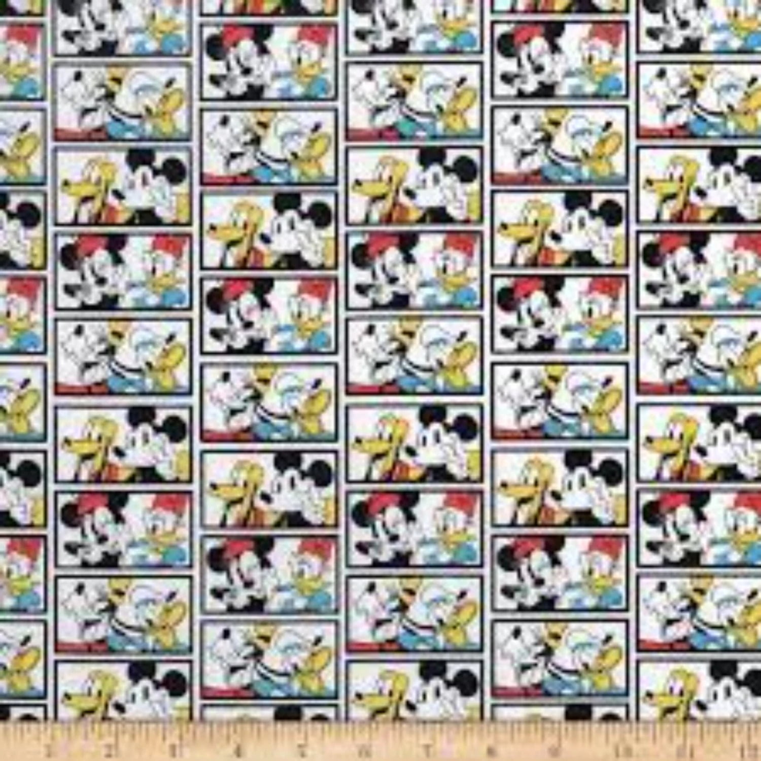 Mickey Mouse and Friends Tile Cotton Fabric - Walmart.com