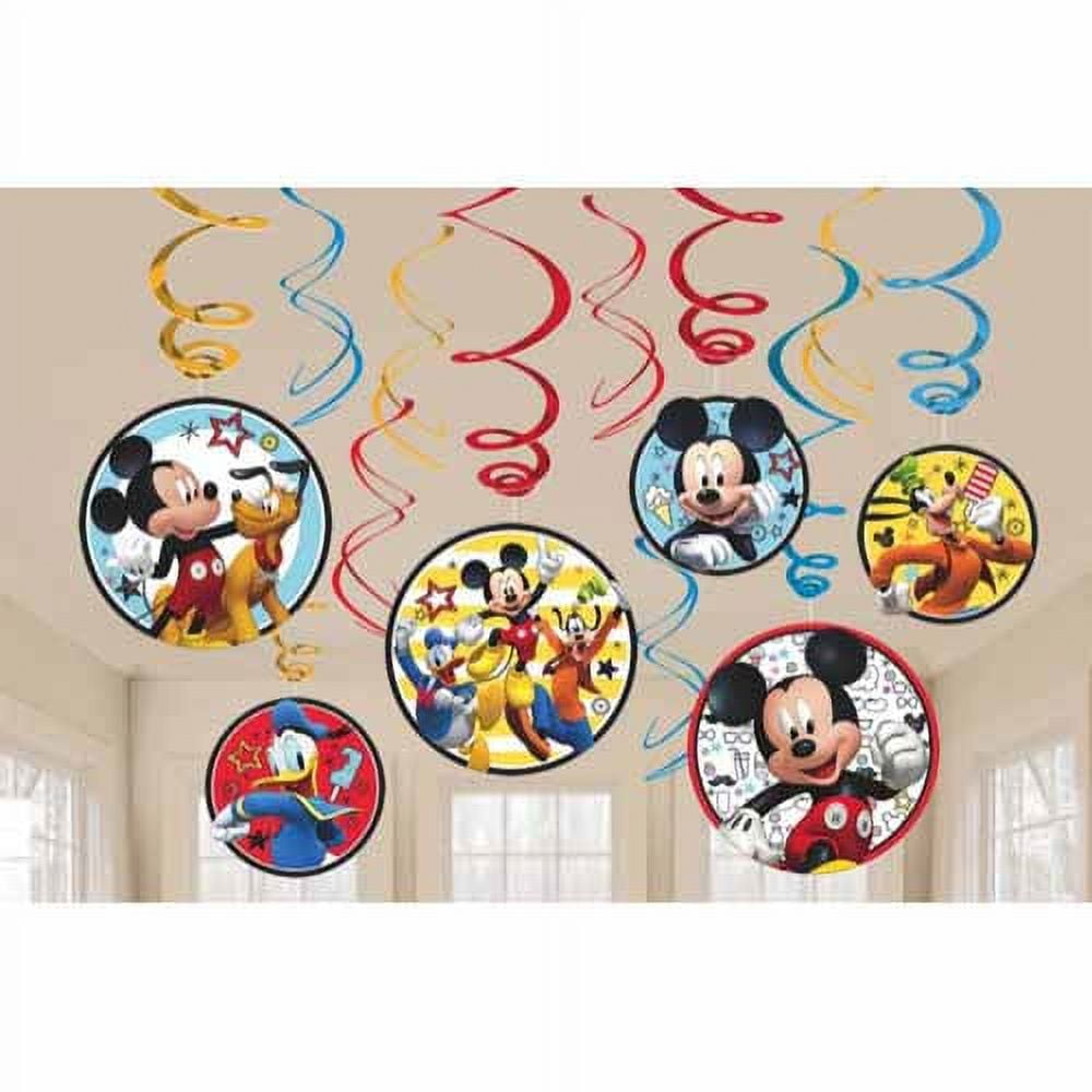 Mickey Mouse 'on the Go' Hanging Swirl Decorations (12pc) - Walmart.com