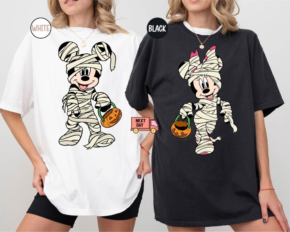 Mickey Mummy Shirt, Minnie Mummy T-shirt, Mickey and Minnie Halloween ...