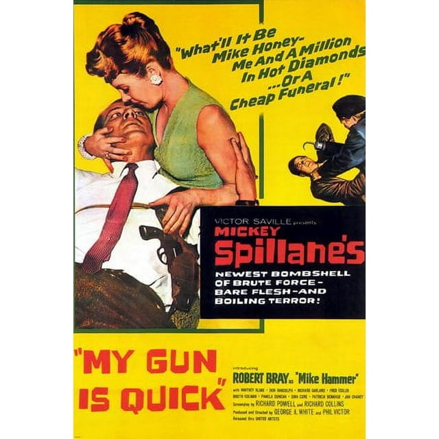 Mickey Spillane'S My Gun Is Quick Film Noir Movie Poster New Terror ...