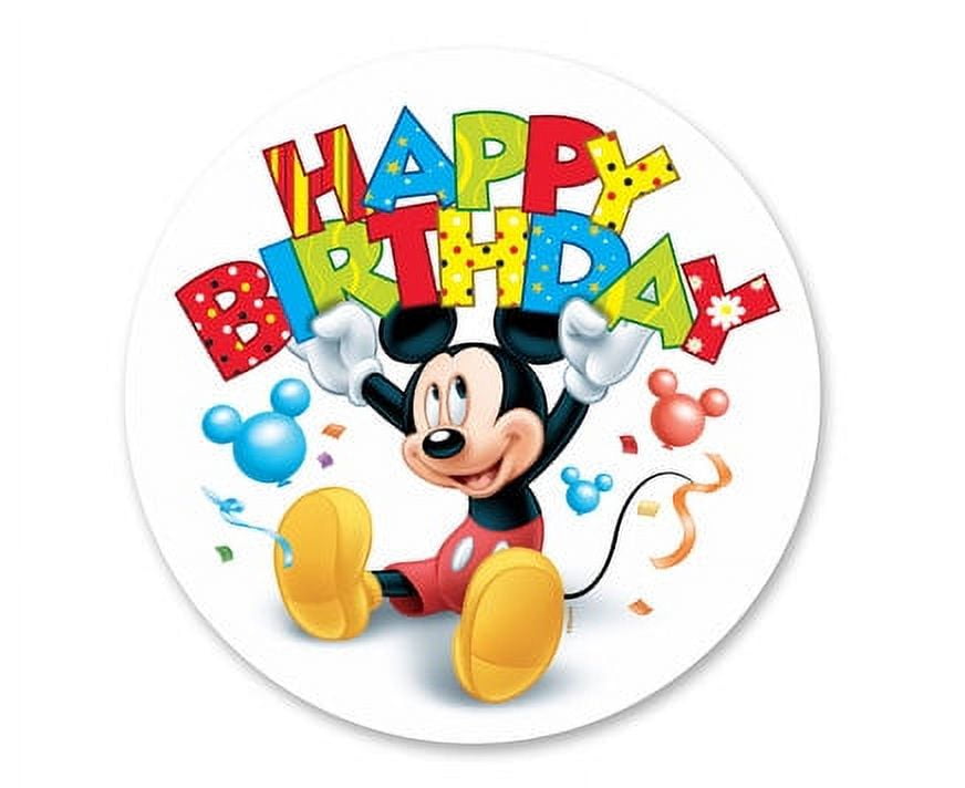 Mickey Streamers Edible Icing Image Cake Decoration Topper -1/4 Sheet ...
