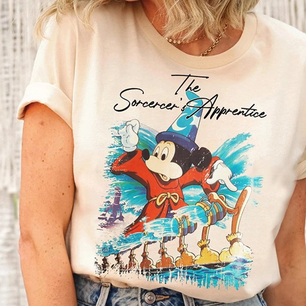 Mickey The Sorcerer s Apprentice Shirt Fantasmic Disney s Hollywood Studios,Sport Grey color ...