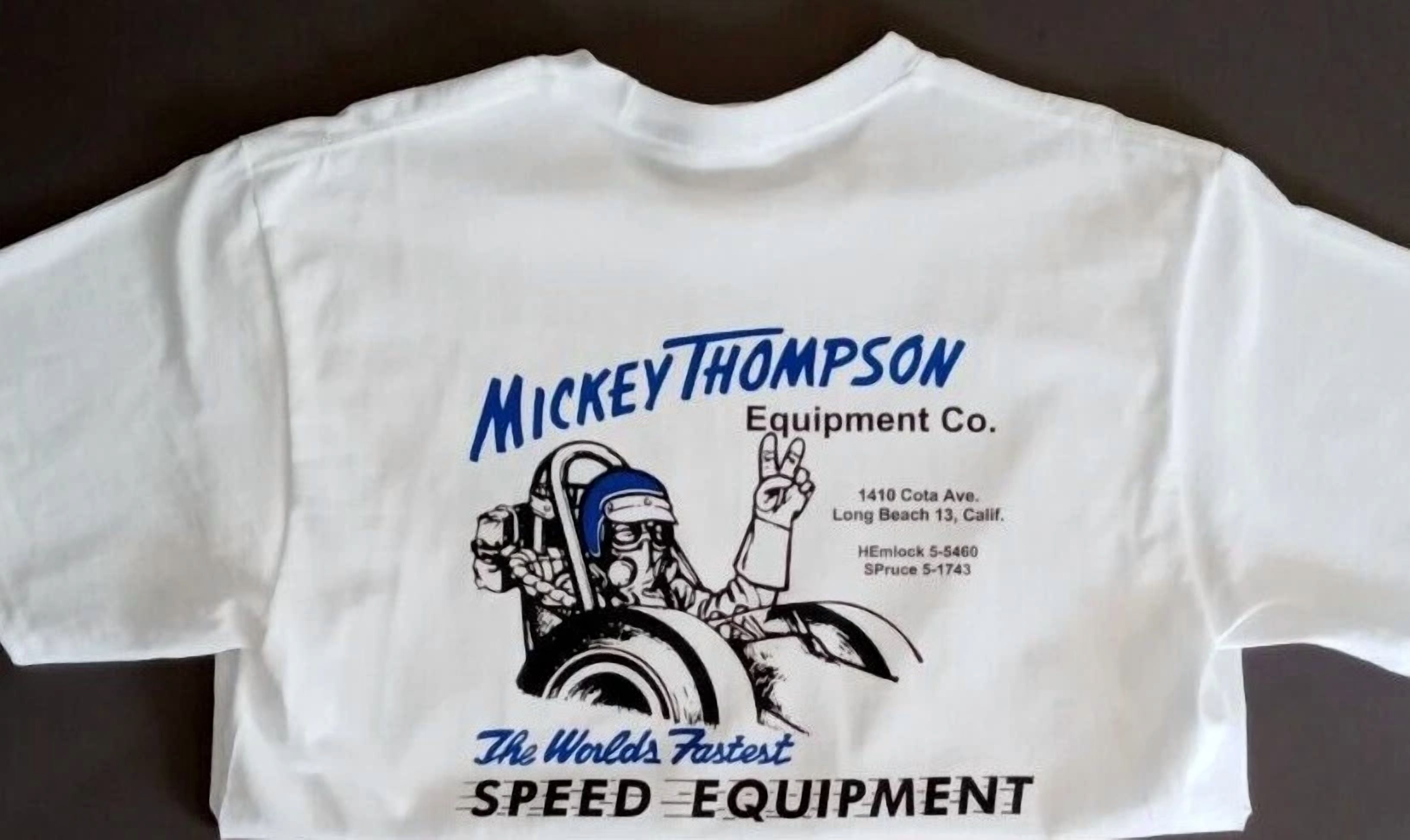 Mickey! Thompson! Speed Equipment drag! racing vintage style hot rod T ...