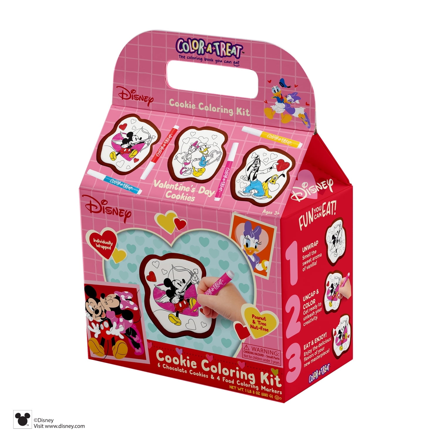 Mickey Valentines Cookie Coloring Kit by Color-a-Treat, 12oz, Includes ...