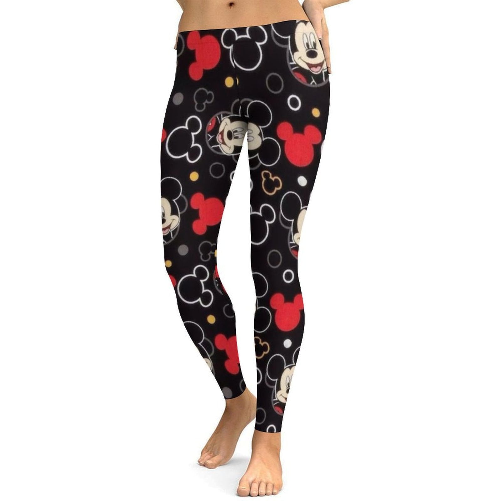 Mickey Yoga Pants for Women Girls Workout Leggings Stretch High Waist ...